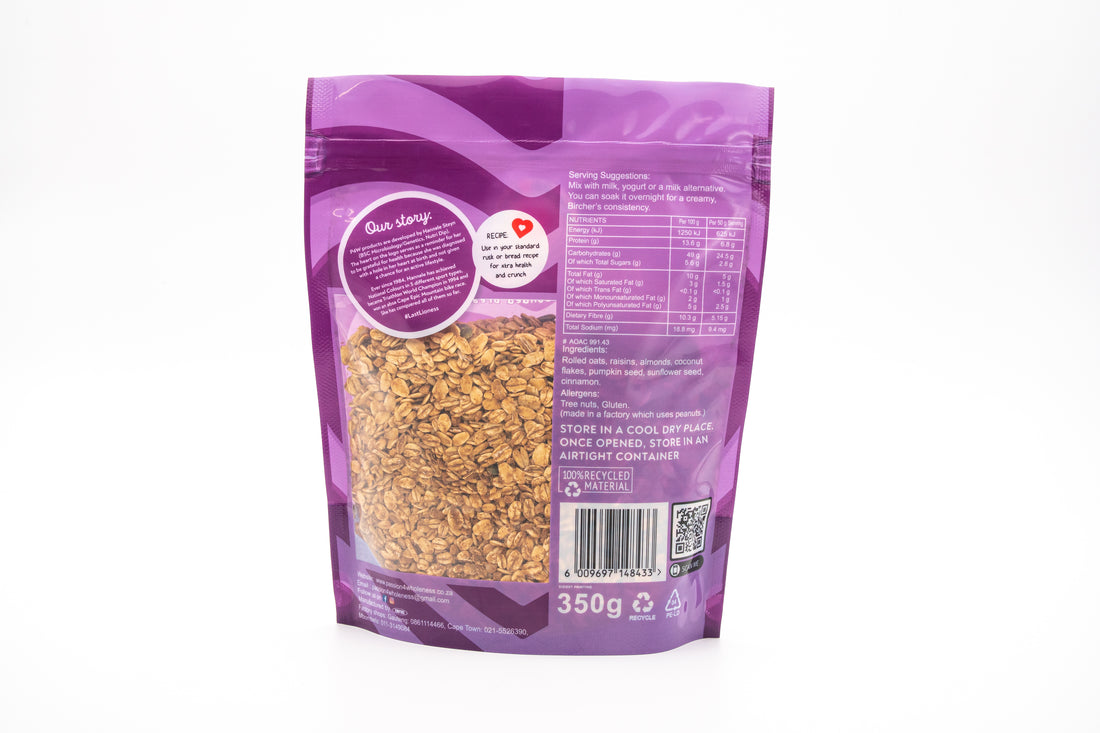 Health Muesli with Raisins 350g – Passion 4 Wholeness